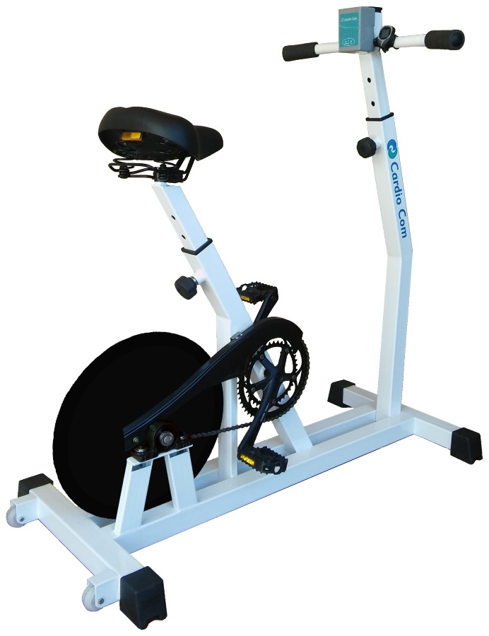 Cardio Com - Productos - CicloErgómetro Vertical con freno Electromecánico